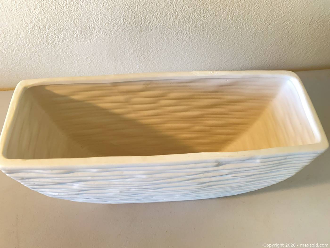 White textured planter, World Market ceramic basket, Porcelier vitreous ...