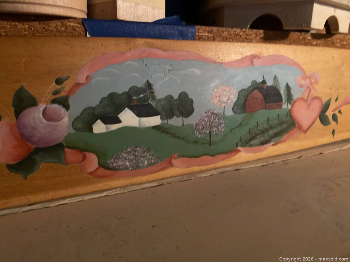 Unfinished and painted wooden craft items | Maxsold