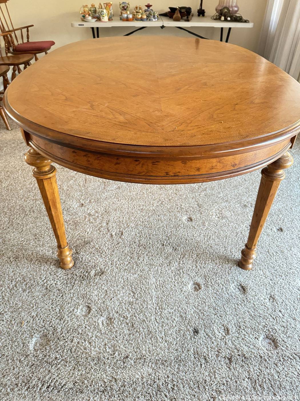 Drexel Valero mid-century oval dining table with two leaves | Maxsold