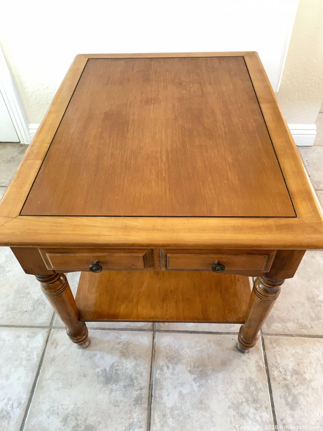 Wood Side Table with Drawer | Maxsold