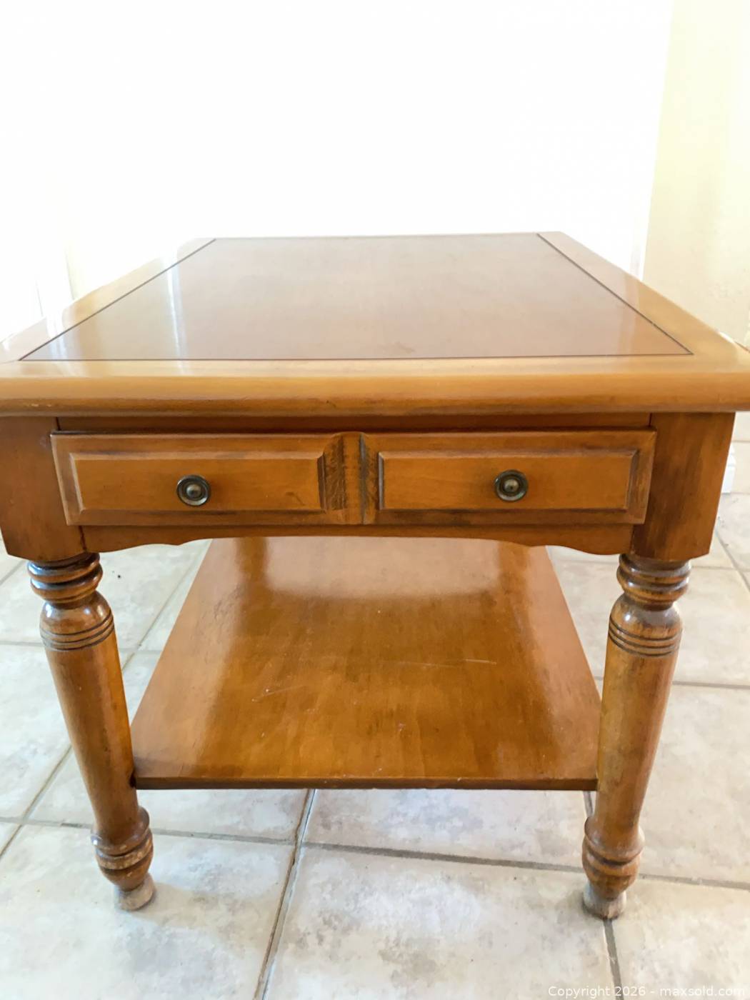 Wood Side Table with Drawer | Maxsold