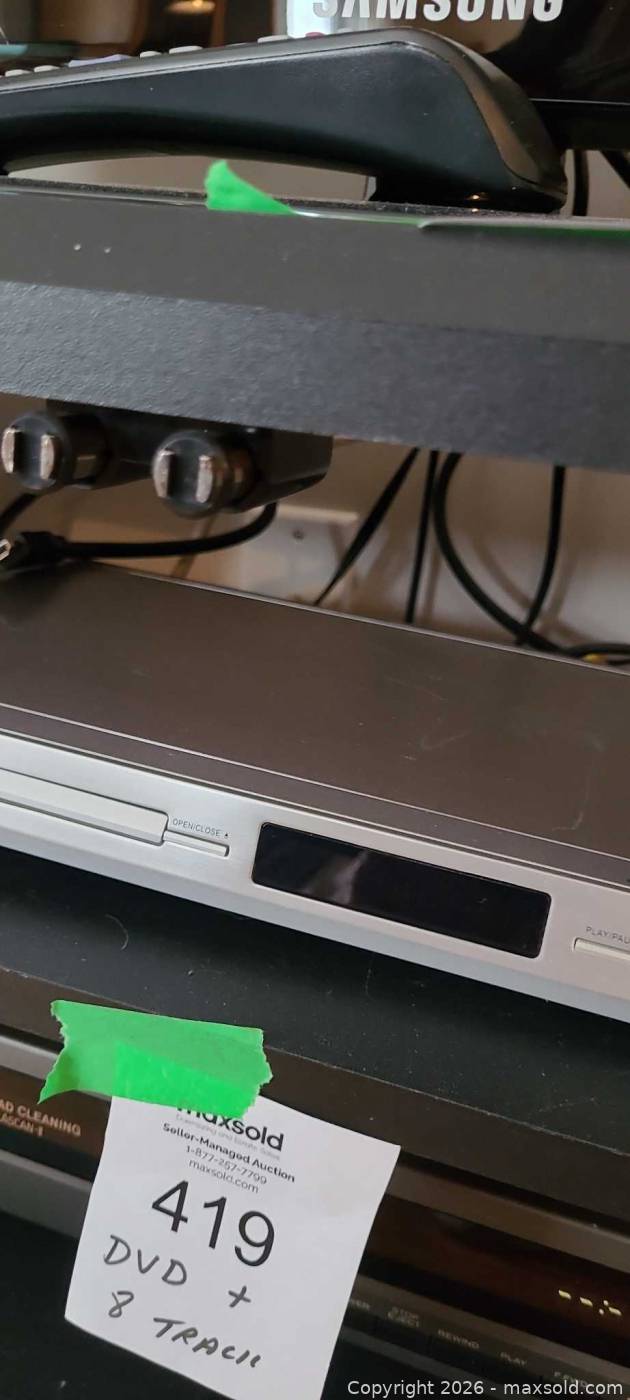 Hitachi VCR M161 and Philips DVD player with remote and cables | Maxsold