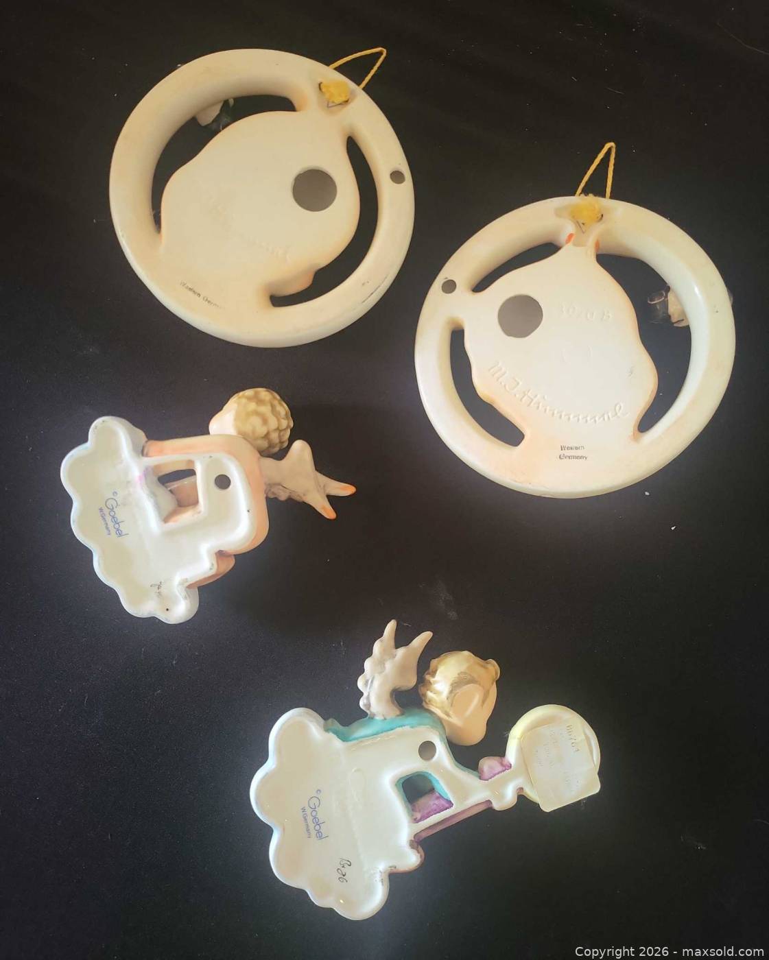 Goebel ceramic nursery angel wall plaques, four | Maxsold