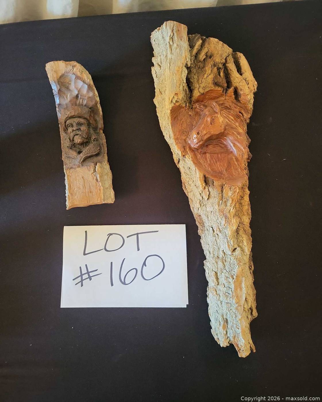 Ronald J. Adamson carved bark wall carvings | Maxsold