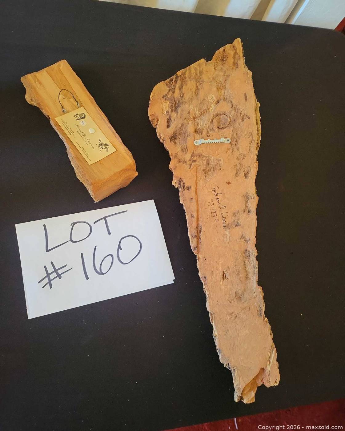 Ronald J. Adamson carved bark wall carvings | Maxsold