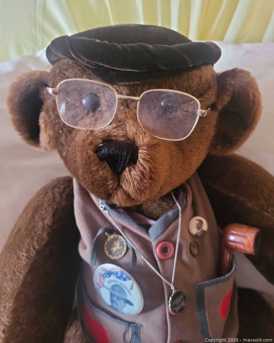 Gorham Theodore Roosevelt plush teddy bear 27" | Maxsold