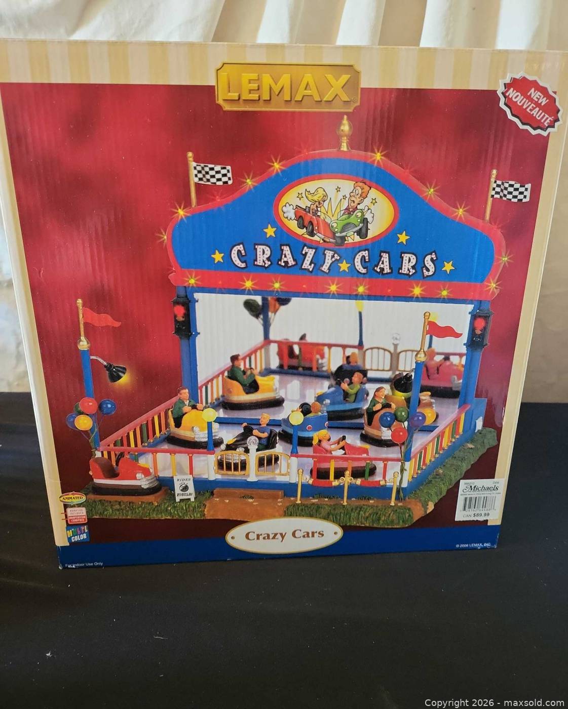 Lemax Crazy Cars lighted animated bumper car display | Maxsold