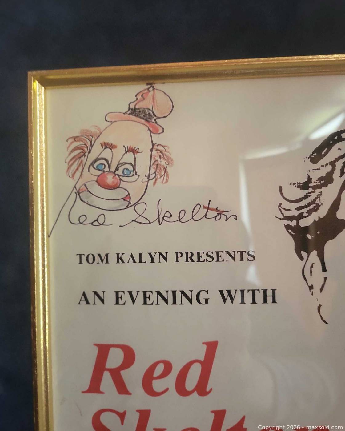 Framed signed Red Skelton Carnegie Hall poster | Maxsold
