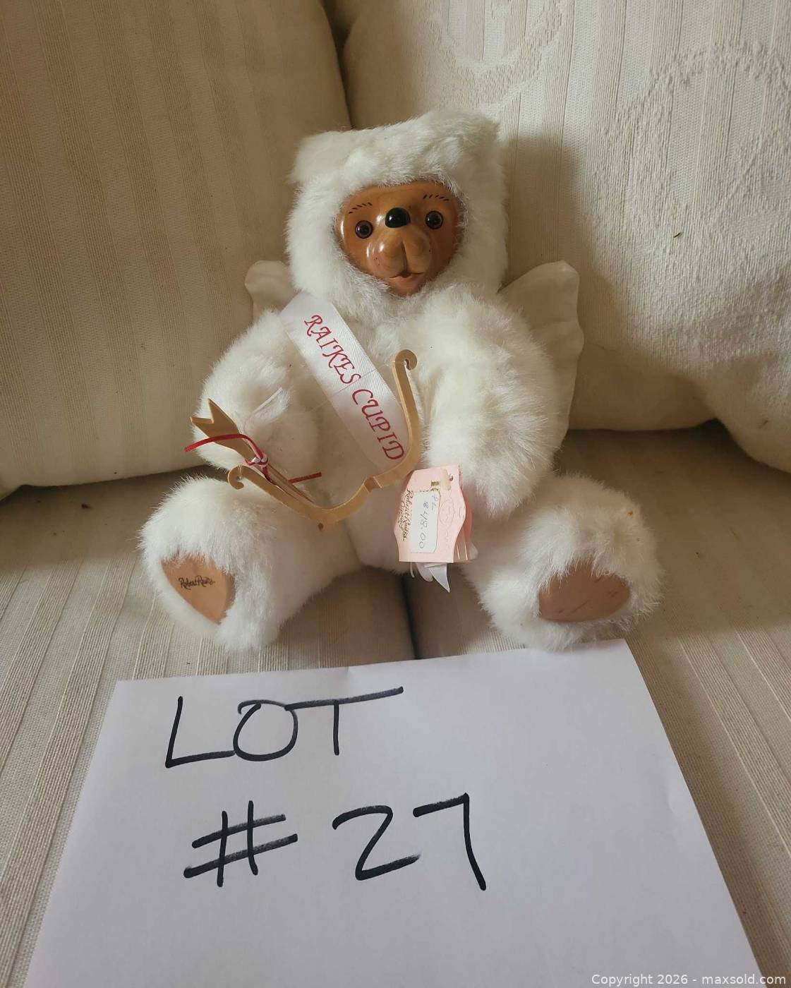 Robert Raikes Cupid Plush Bear with Tags | Maxsold
