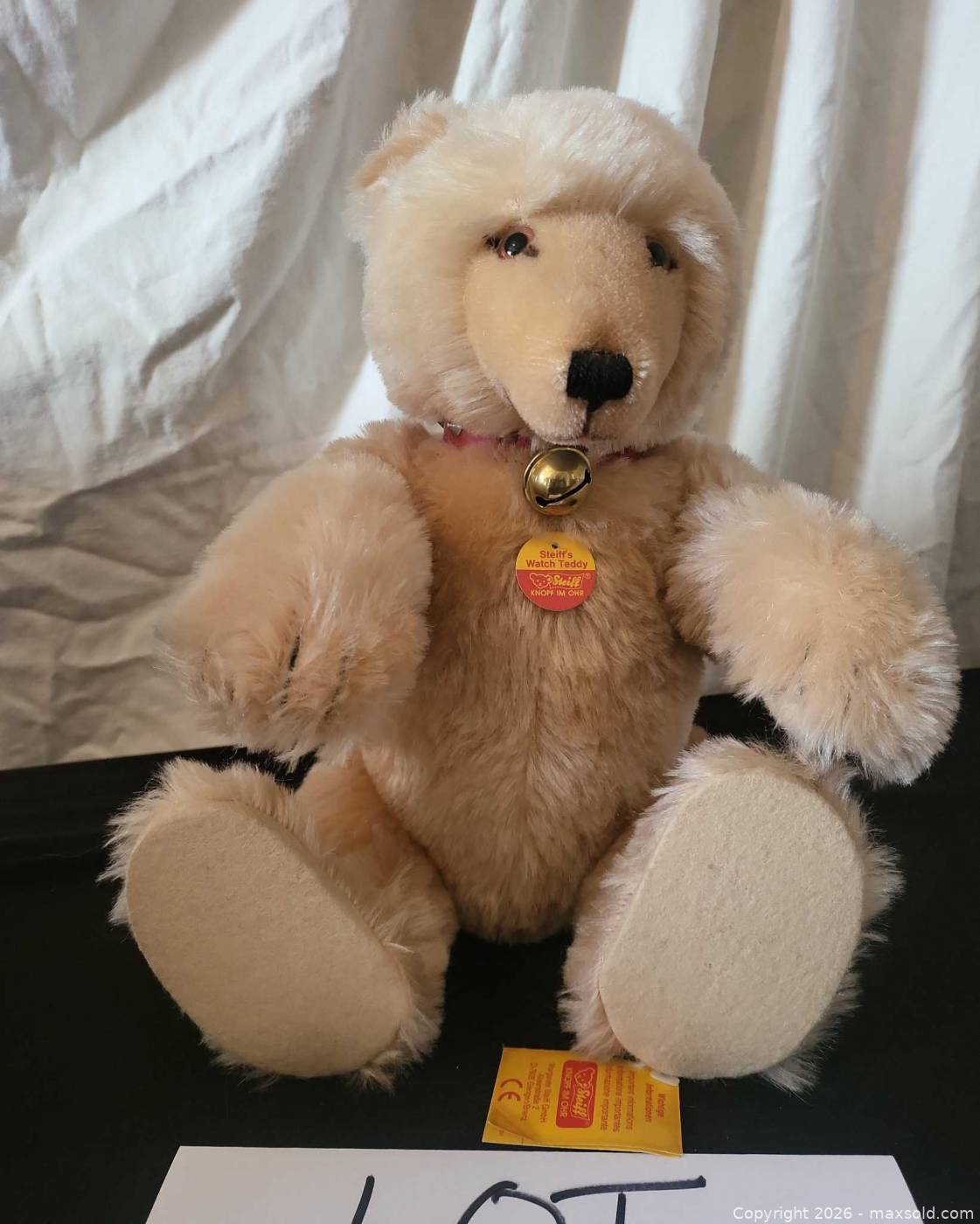 Steiff Watch Teddy 19" plush bear | Maxsold