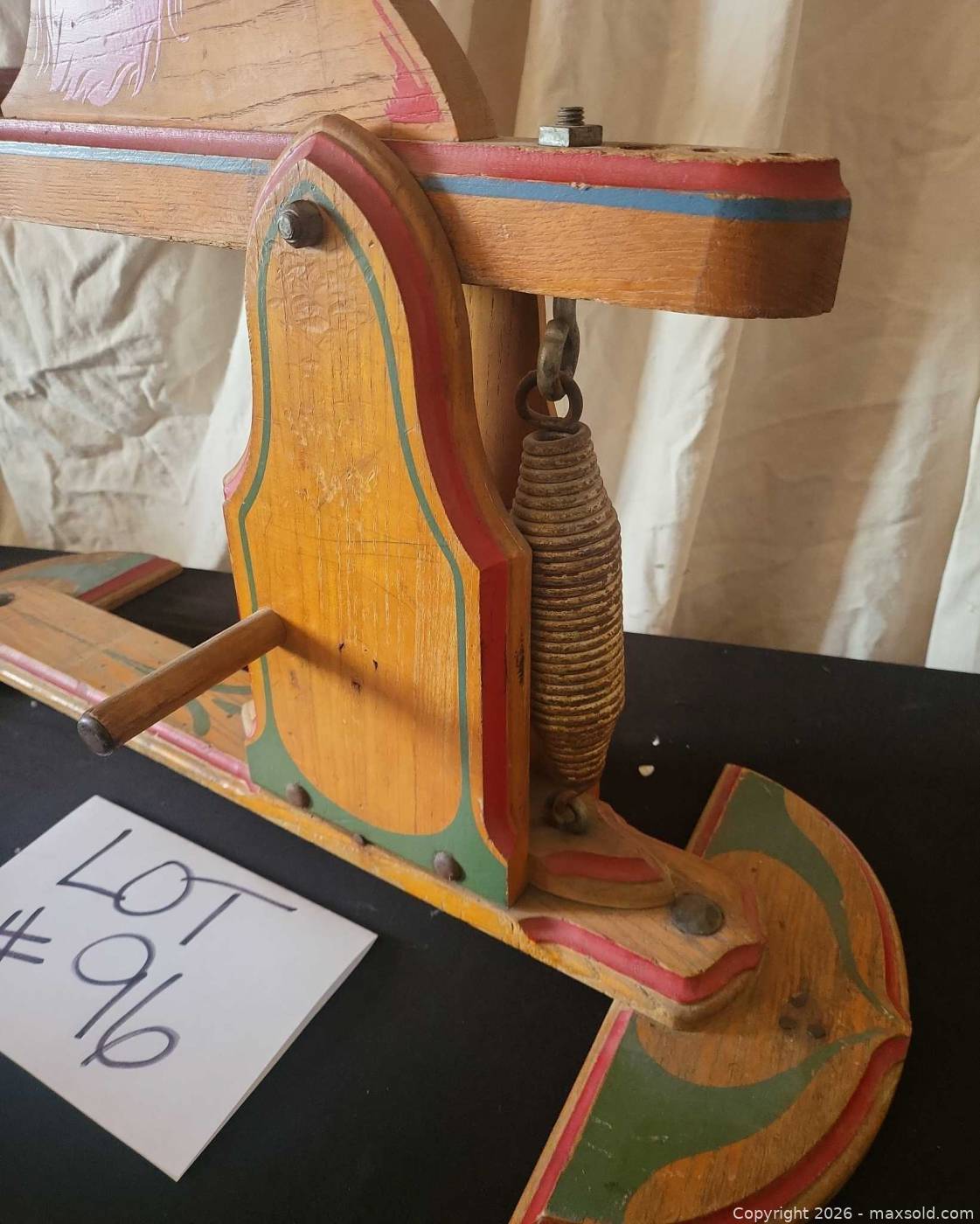 Vintage Wooden Spring Rocking Horse | Maxsold