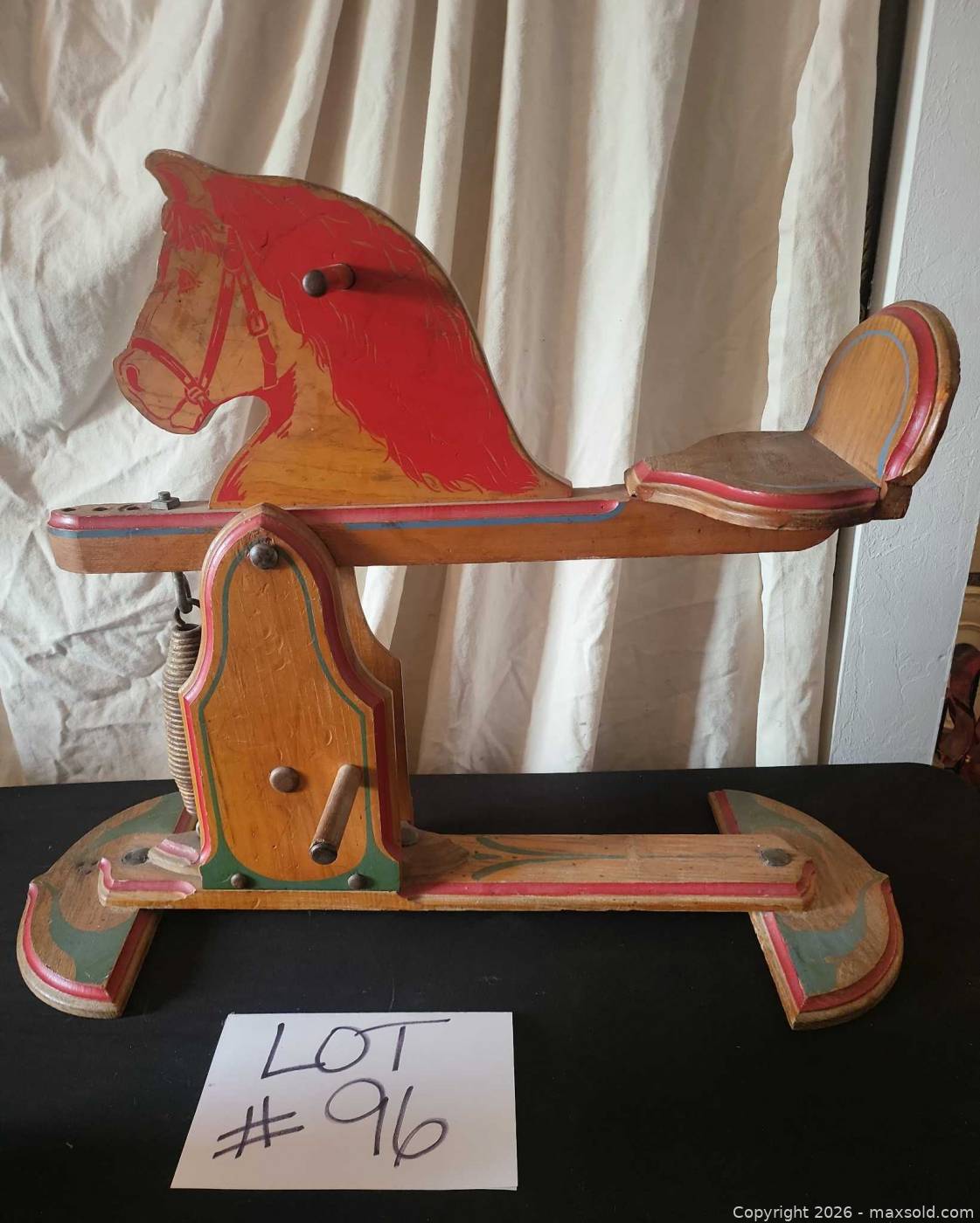 Vintage Wooden Spring Rocking Horse | Maxsold