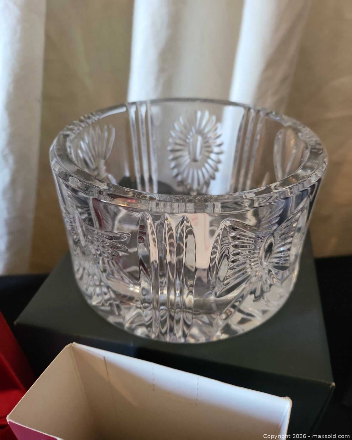 Waterford lead crystal dome, bowl, ornament + boxes | Maxsold
