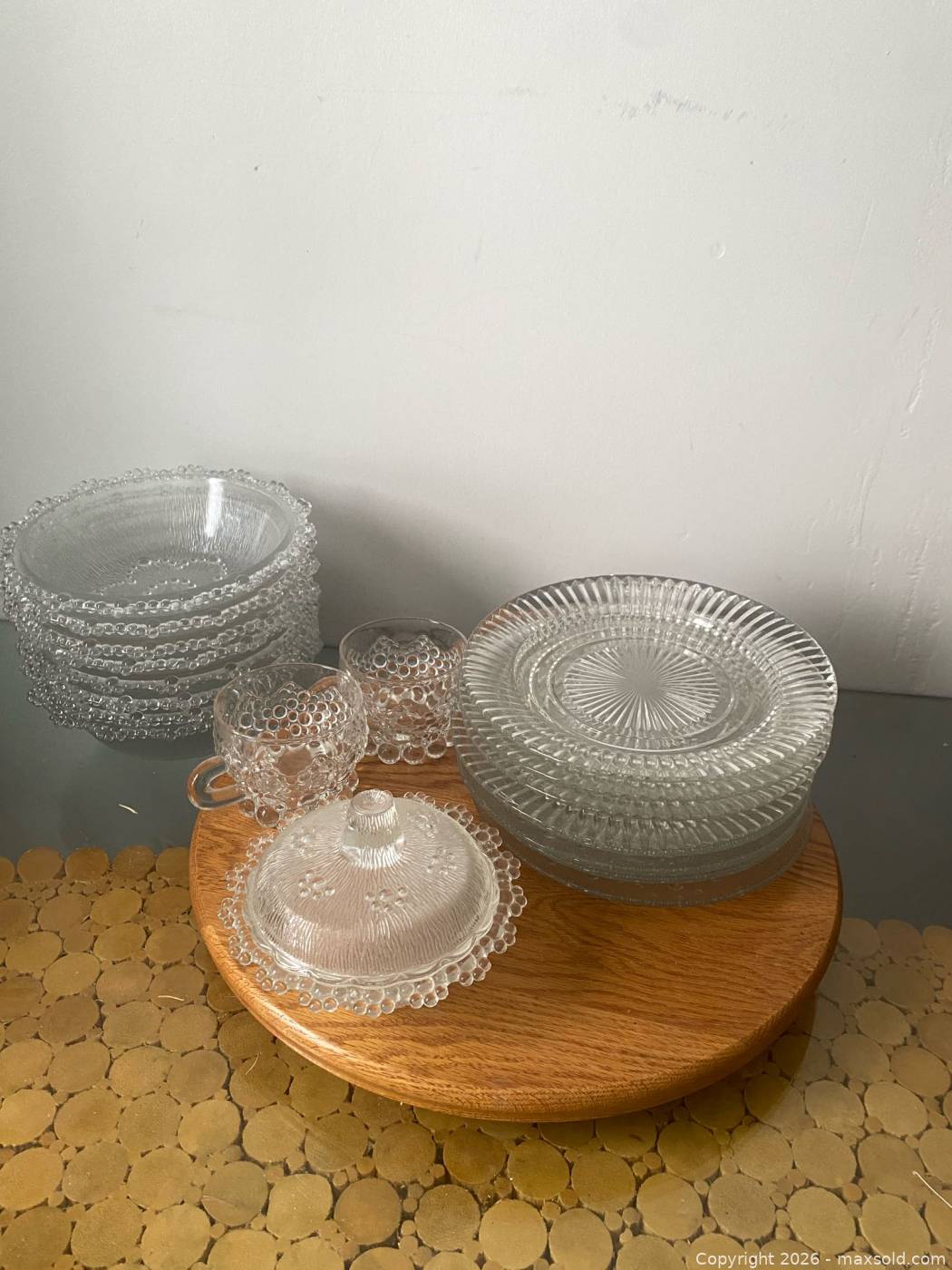Clear Glass Plates, Bowls, Sugar Bowl | Maxsold