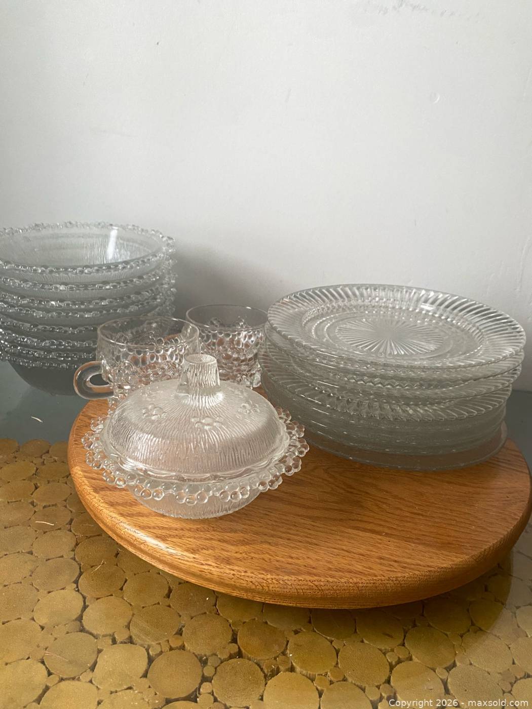 Clear Glass Plates, Bowls, Sugar Bowl | Maxsold