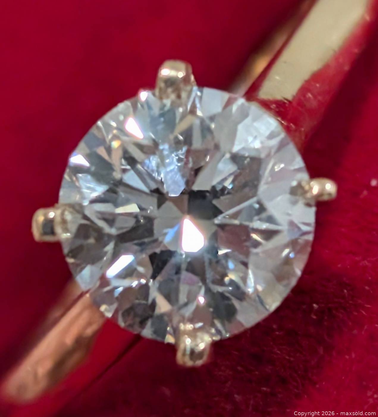 Certified 10K Gold Lab Diamond Ring Size 4.5 | Maxsold