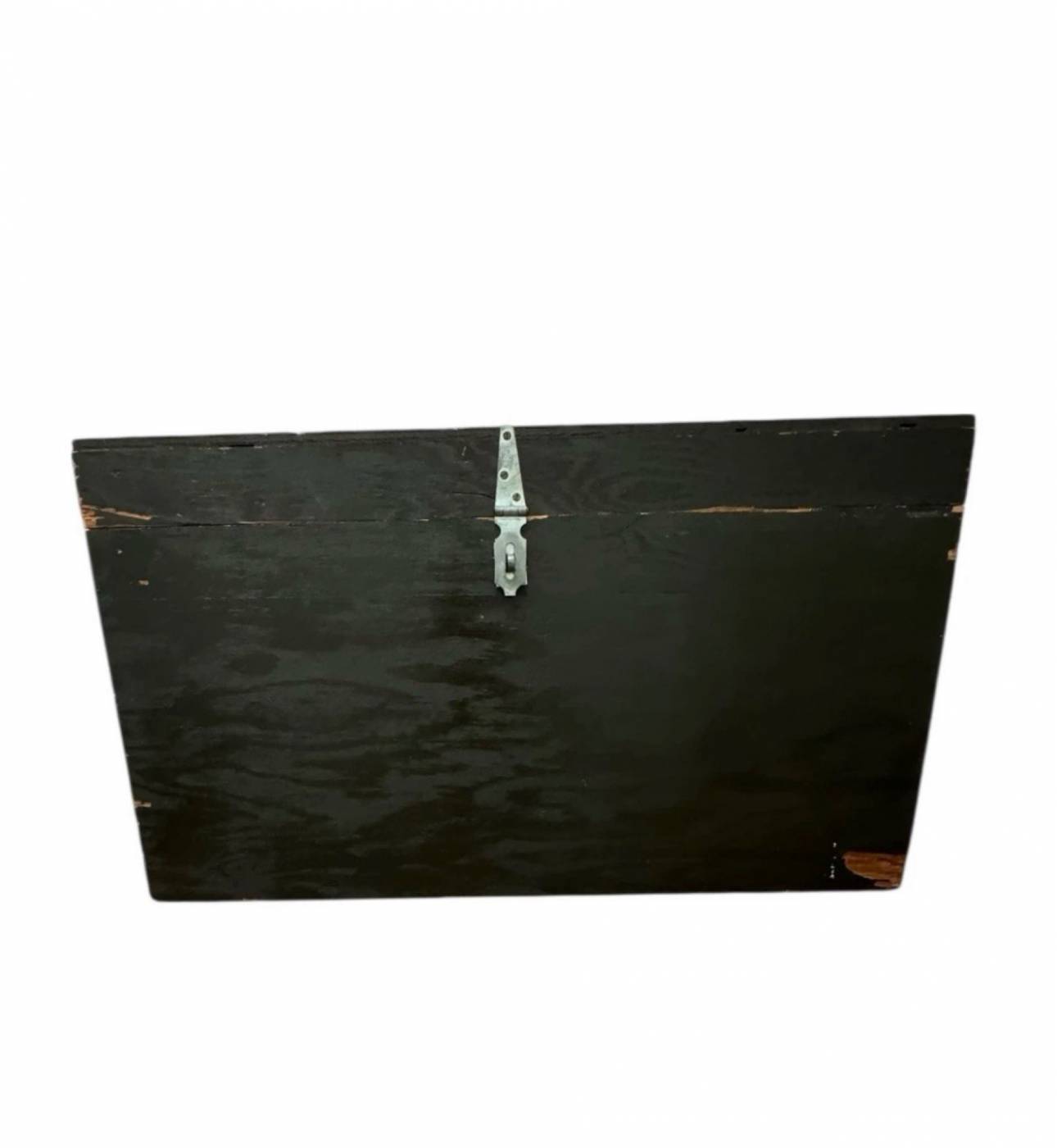 Vintage wooden military foot locker trunk | Maxsold