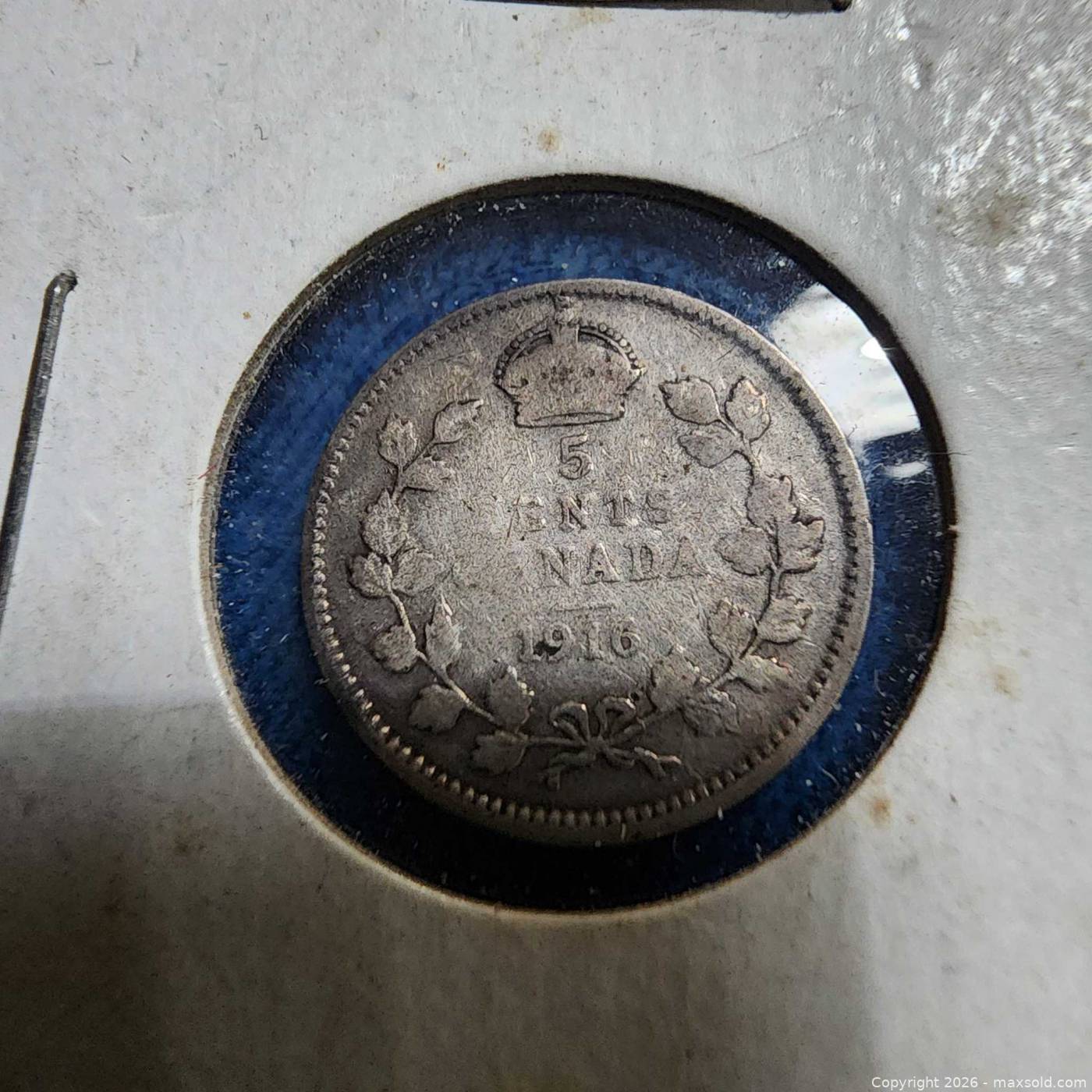 1916 Canada silver 5 cent coin | Maxsold