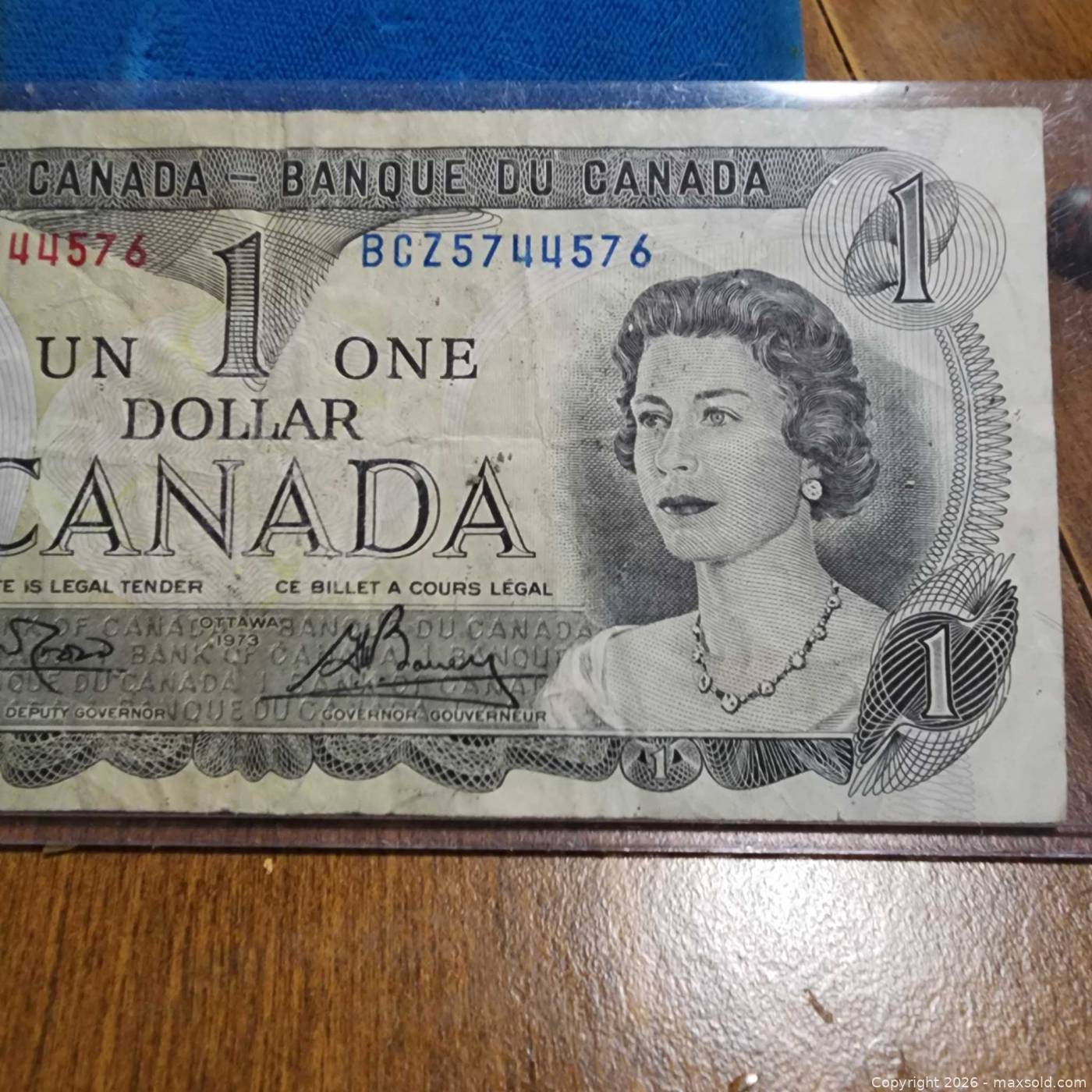 1973 Bank of Canada one-dollar bill | Maxsold