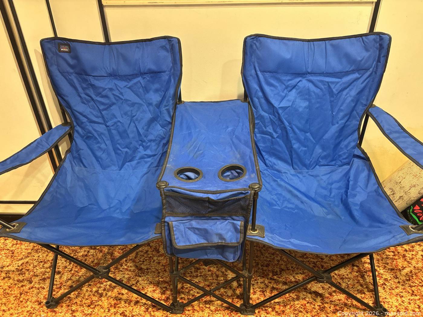 MAC Sports blue double folding camping chair | Maxsold