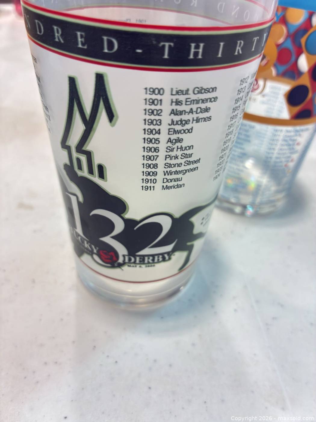 4 commemorative Kentucky Derby pint glasses 2004-2013 | Maxsold