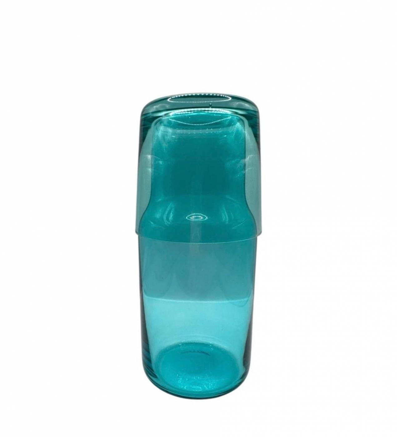 Jonathan Adler aqua bedside carafe set | Maxsold