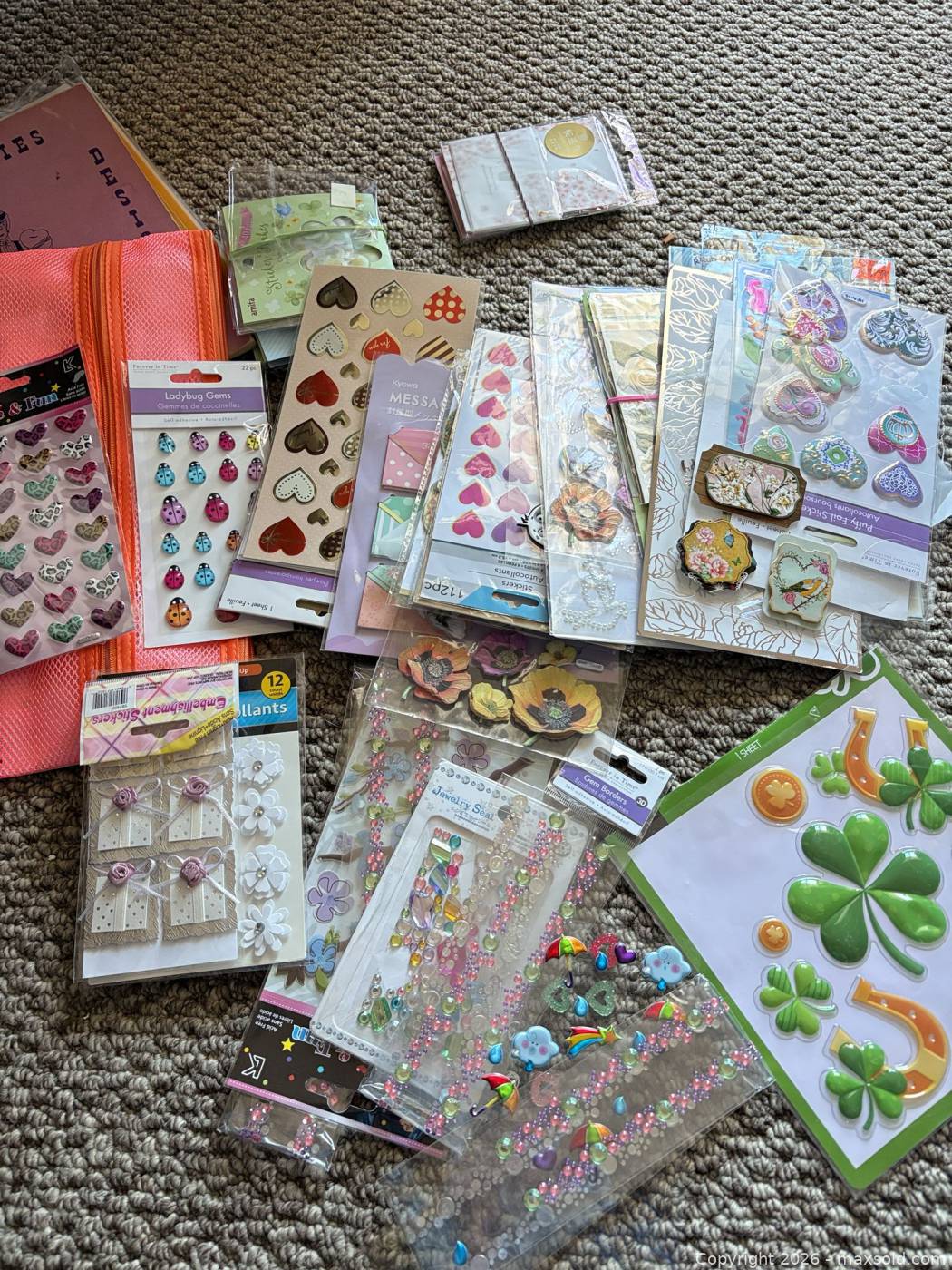 Assorted scrapbook stickers & embellishments | Maxsold