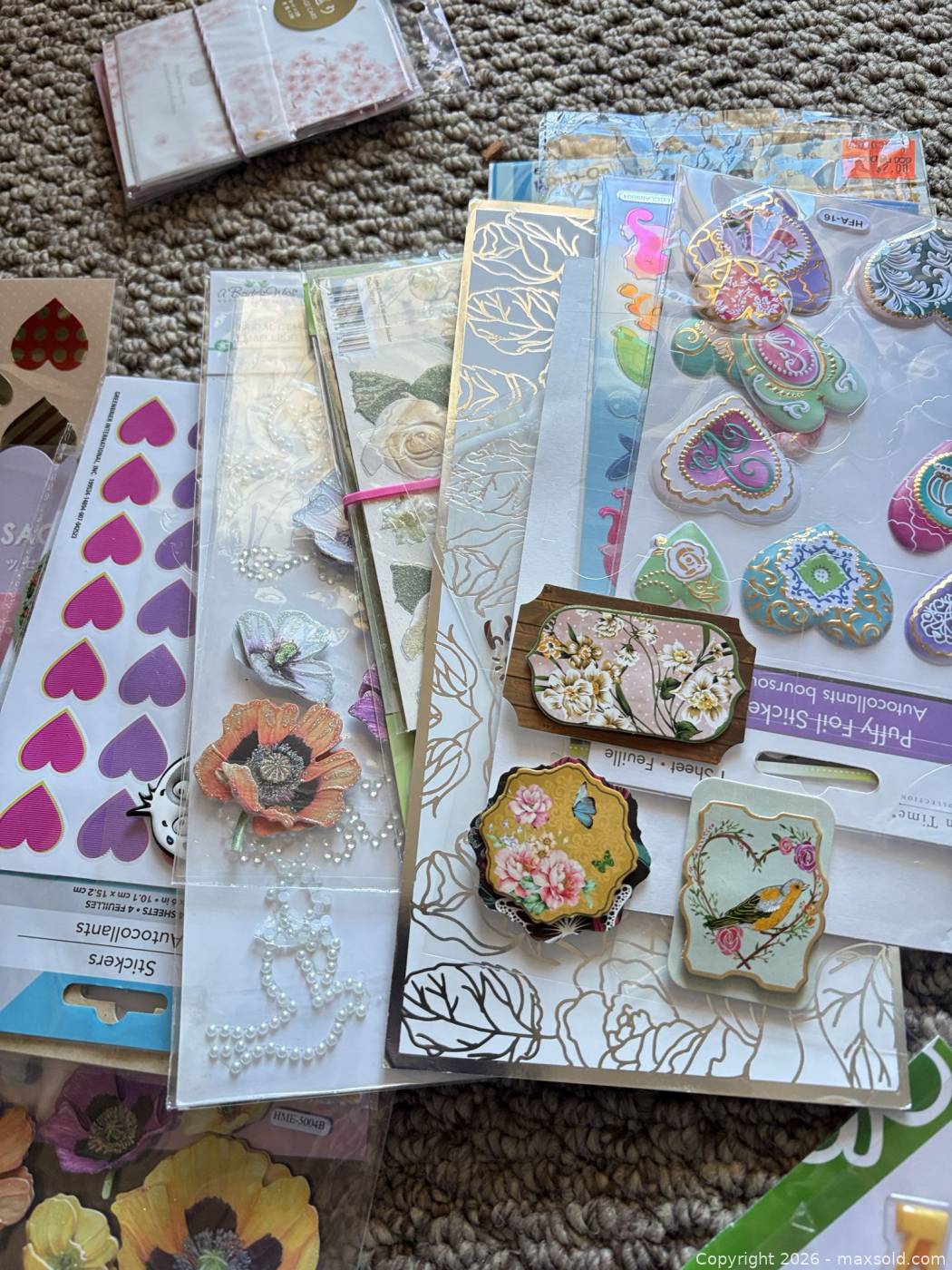 Assorted scrapbook stickers & embellishments | Maxsold