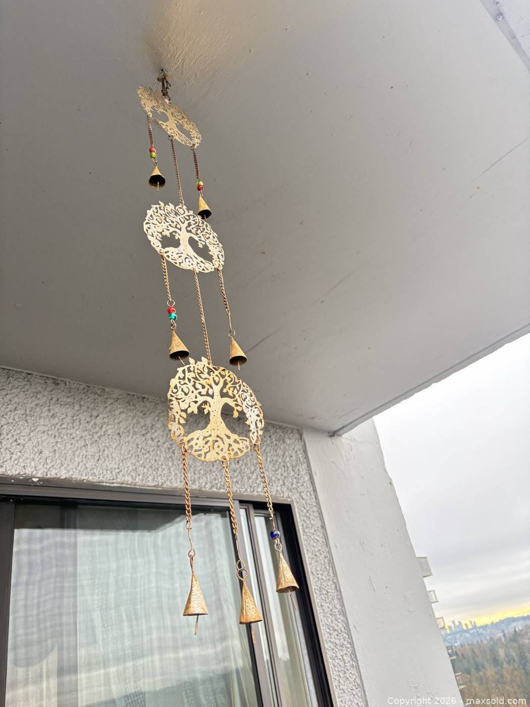 Tree of Life Metal Wind Chime with Cone Bells | Maxsold