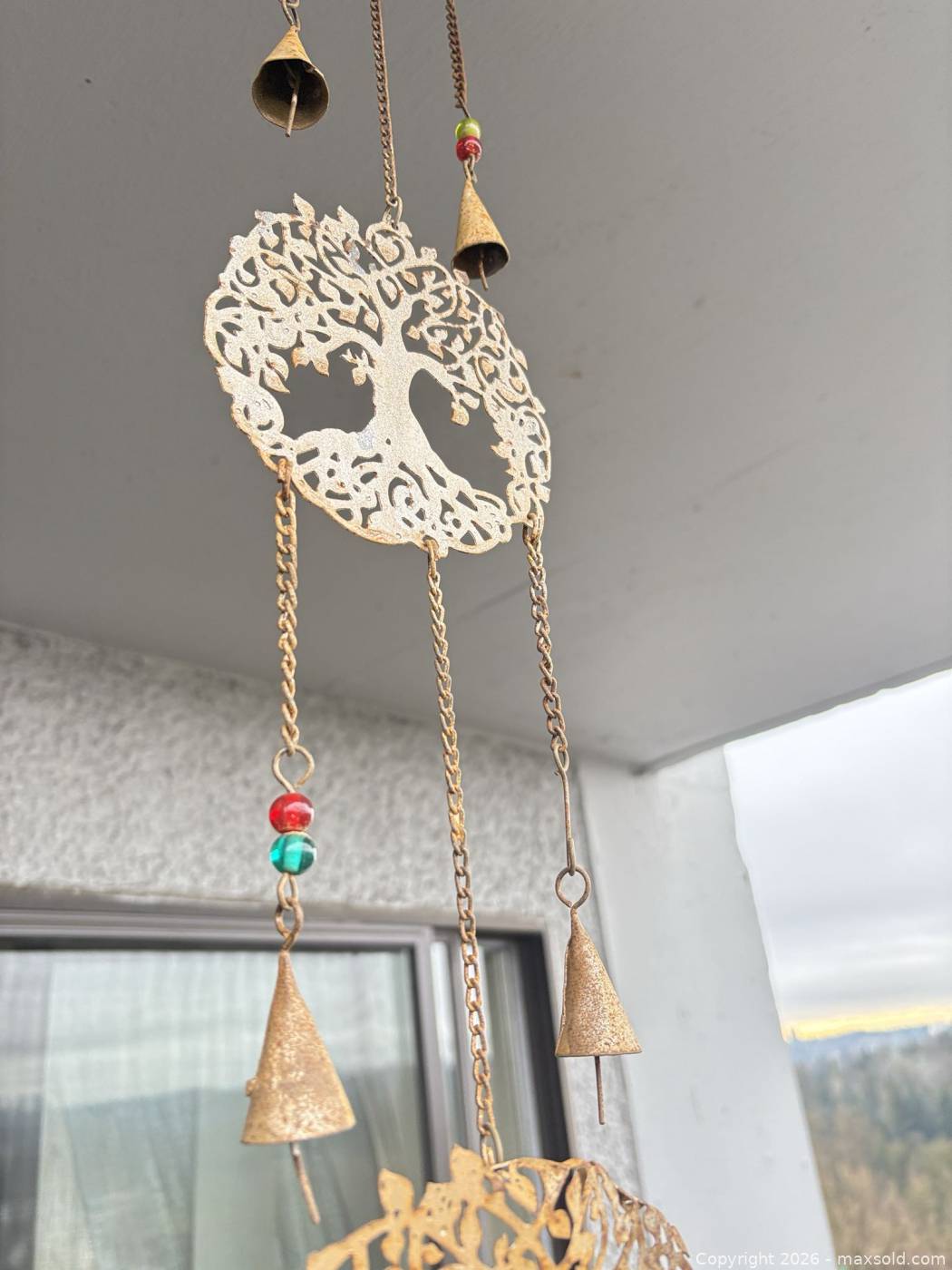 Tree of Life Metal Wind Chime with Cone Bells | Maxsold