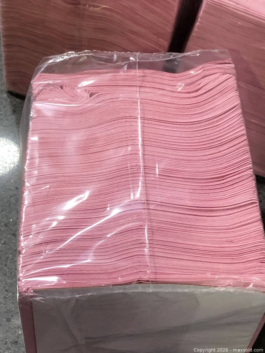 Three packs sealed pink paper napkins | Maxsold
