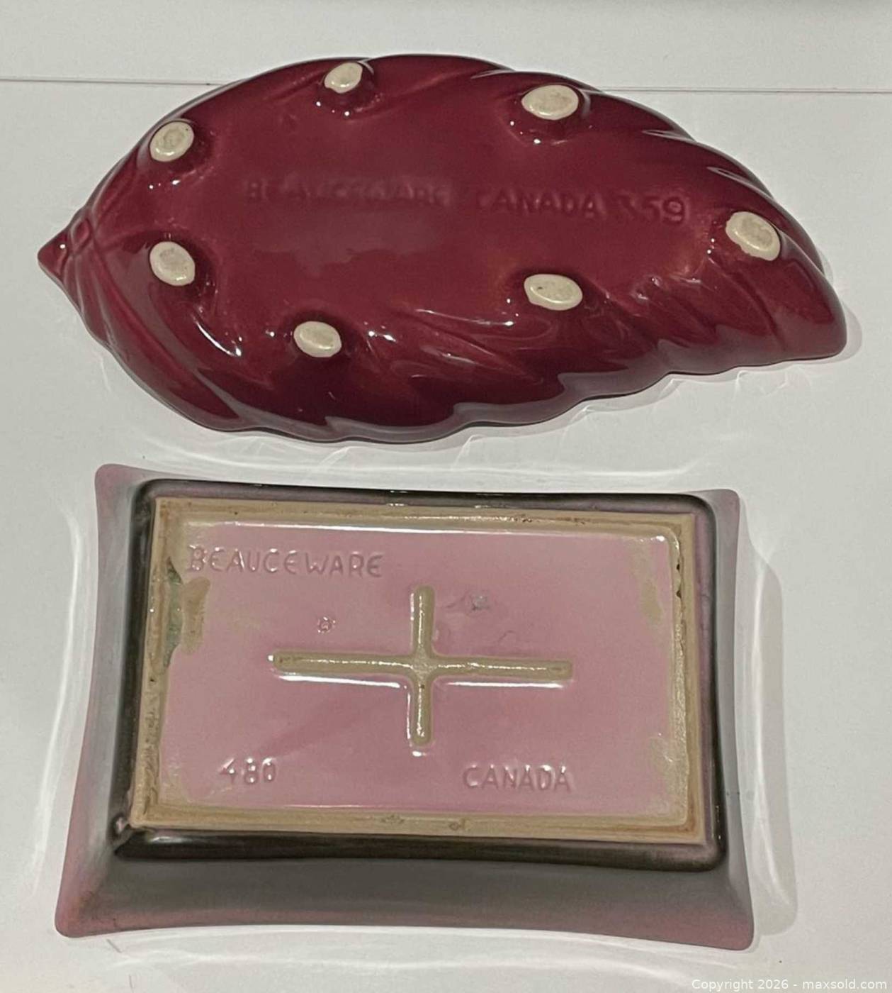 Beauceware leaf and rectangular shallow dishes | Maxsold
