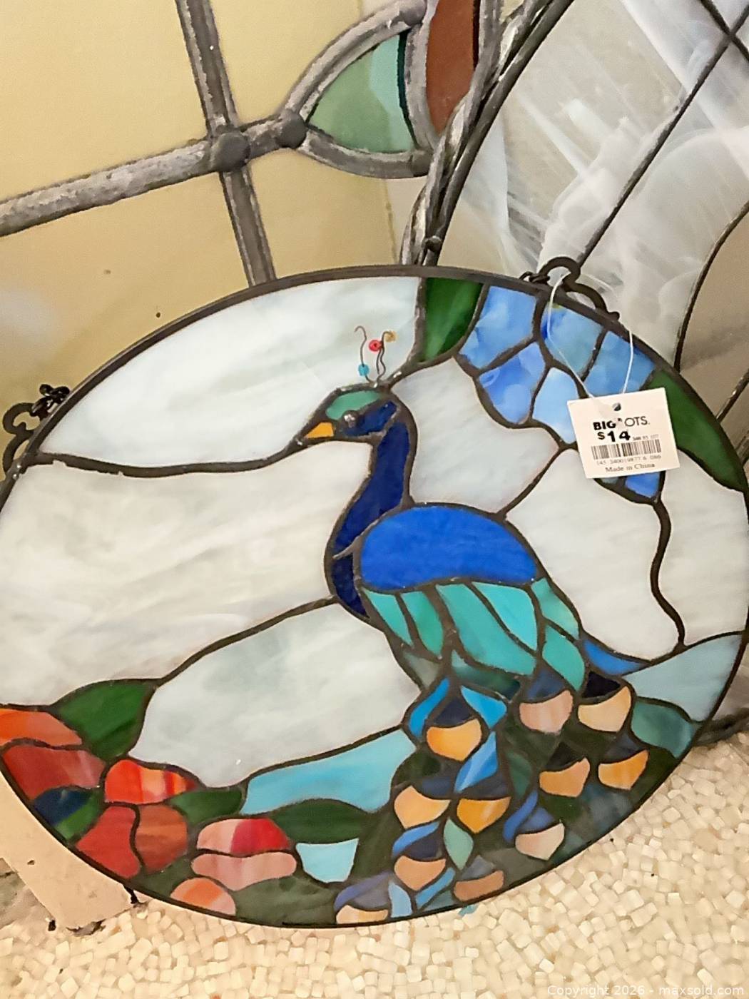 Rectangular And Two Round Stained Glass Panels | Maxsold