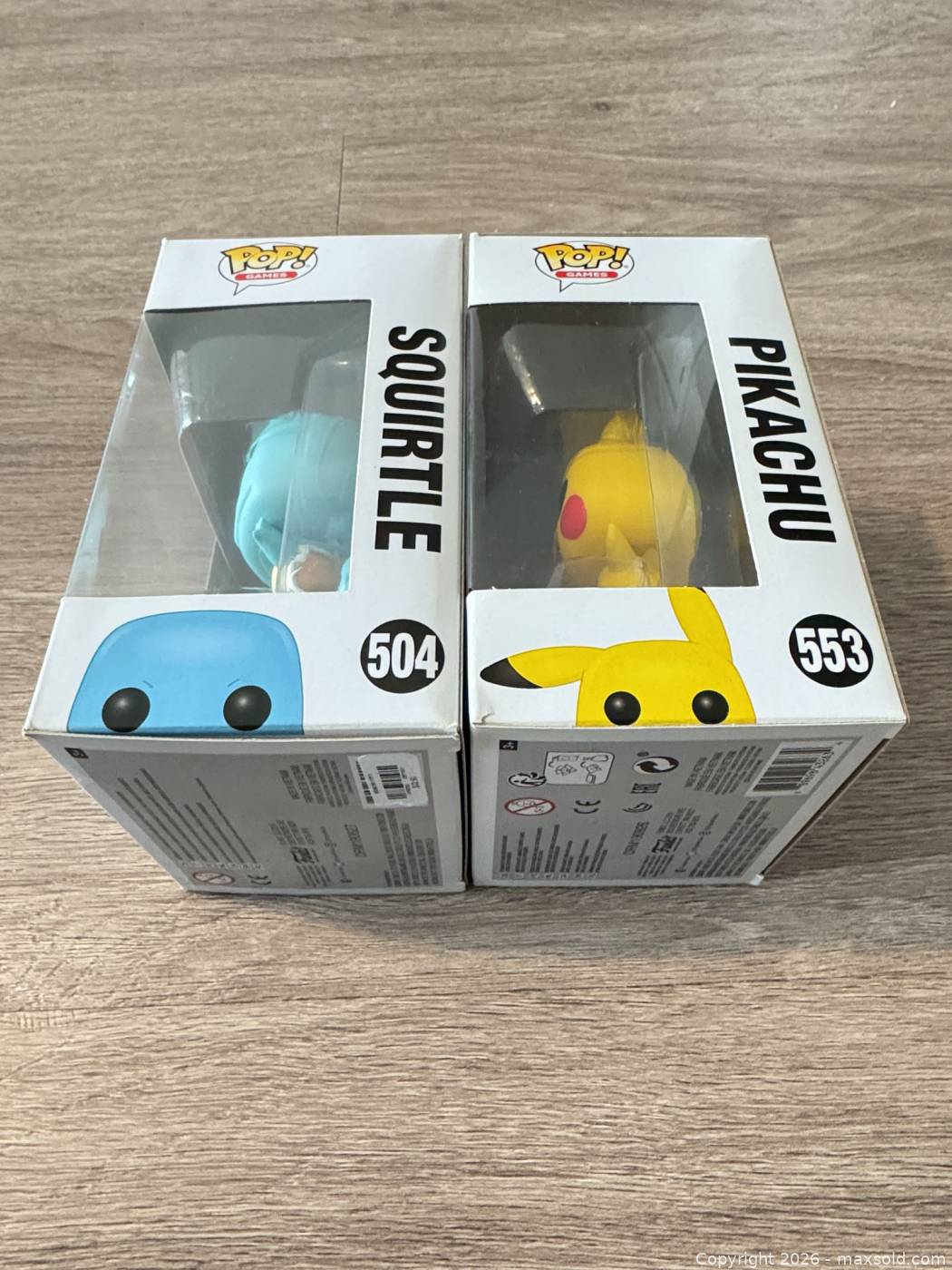 Funko Pop Pikachu 553 & Squirtle 504 Figures | Maxsold