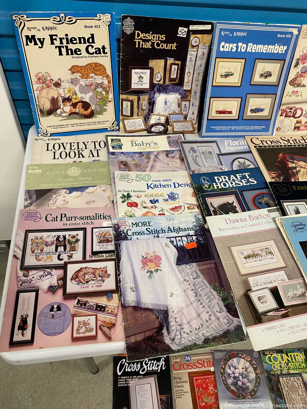 Large vintage cross-stitch pattern books & magazines lot | Maxsold