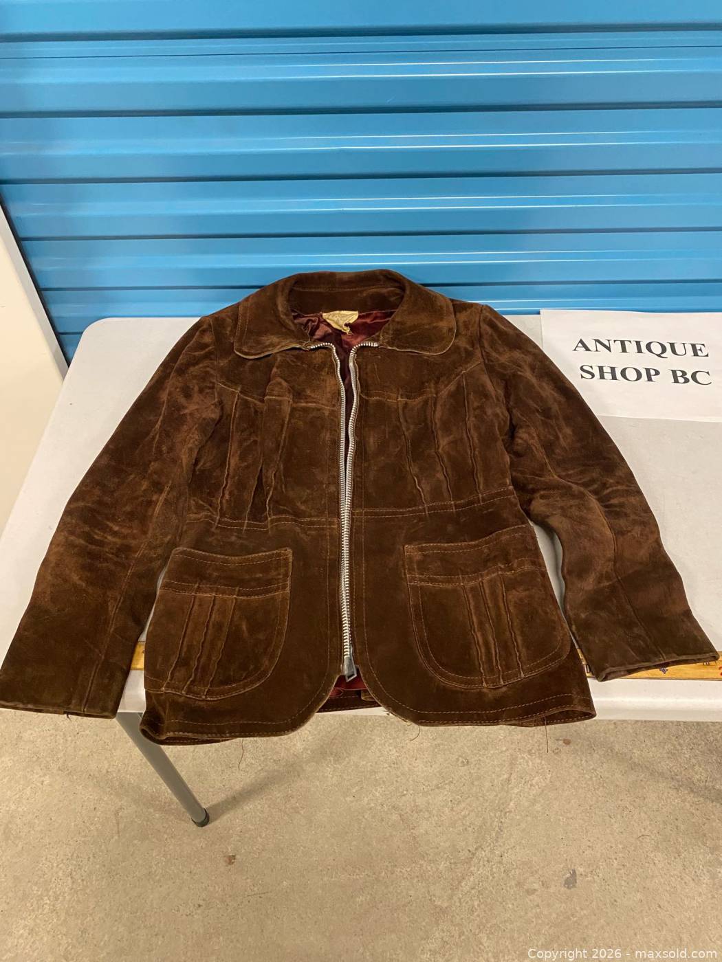 Brown Suede Leather Jacket, Size 9/10 | Maxsold