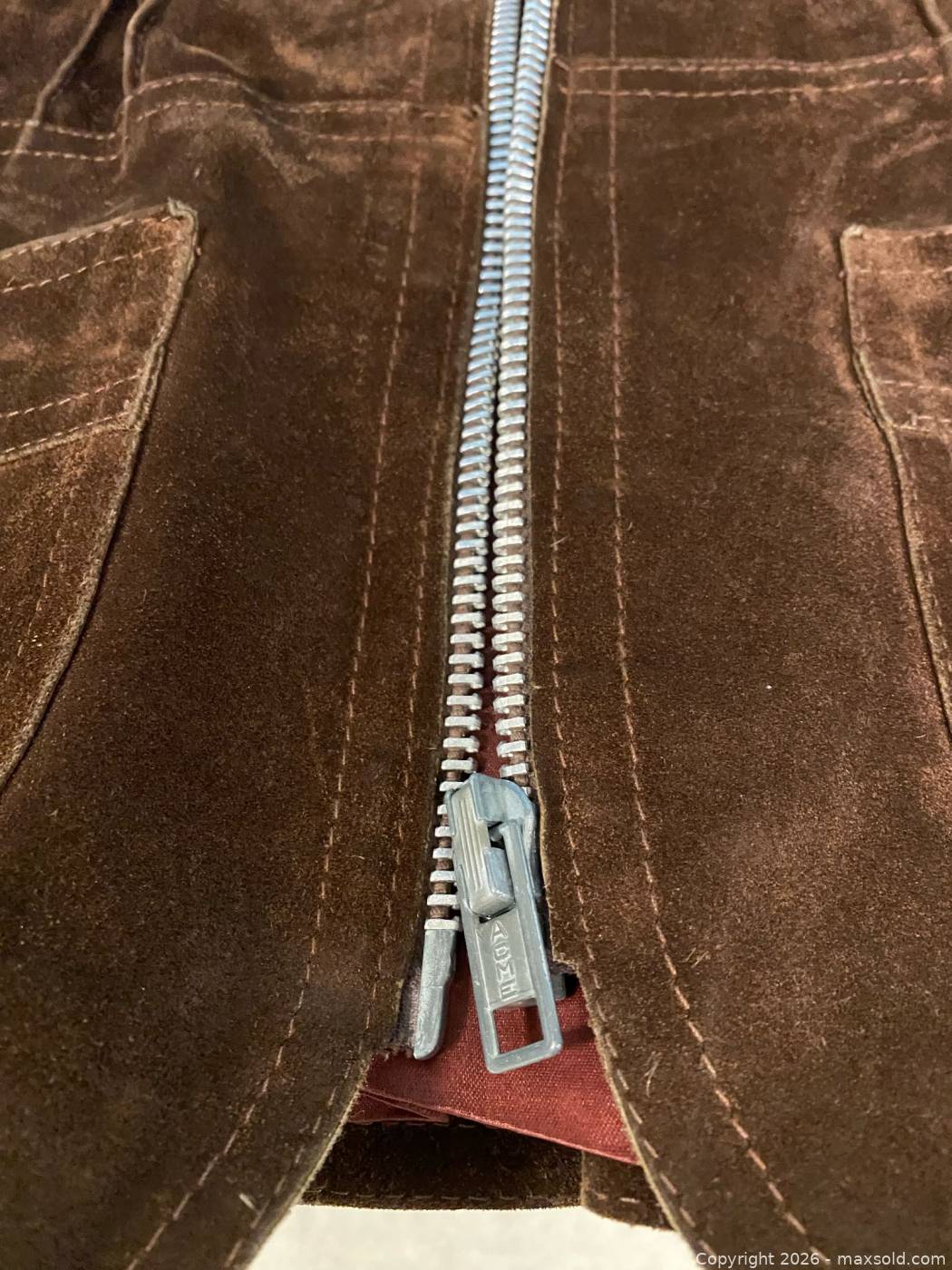 Brown Suede Leather Jacket, Size 9/10 | Maxsold