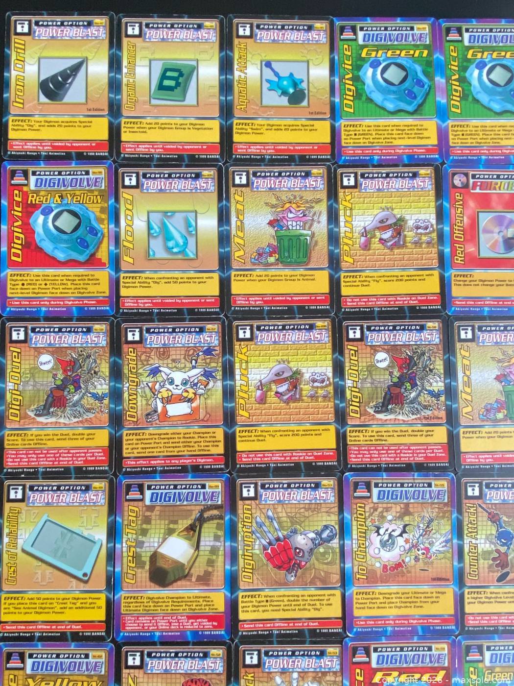 Vintage Digimon Power Option trading cards, 42 count, Bandai 1999 | Maxsold