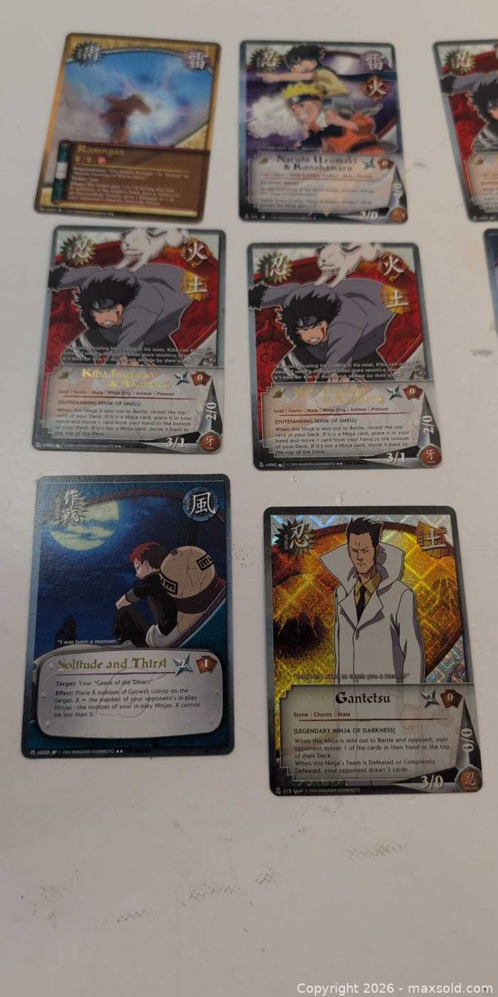 Nine Naruto CCG trading cards | Maxsold