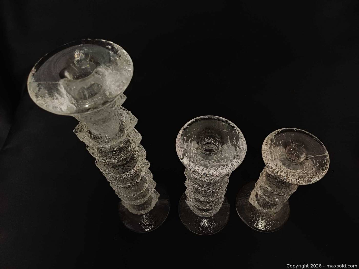 Iittala Festivo glass candle holders set of 7 | Maxsold