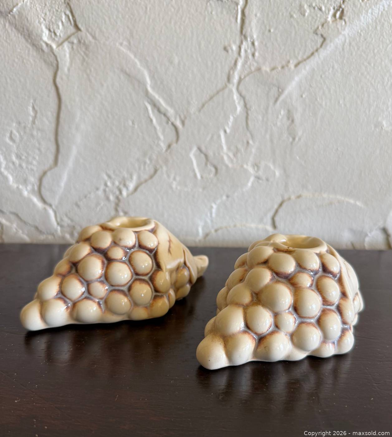 Vintage Red Wing RumRill grape candle holders | Maxsold