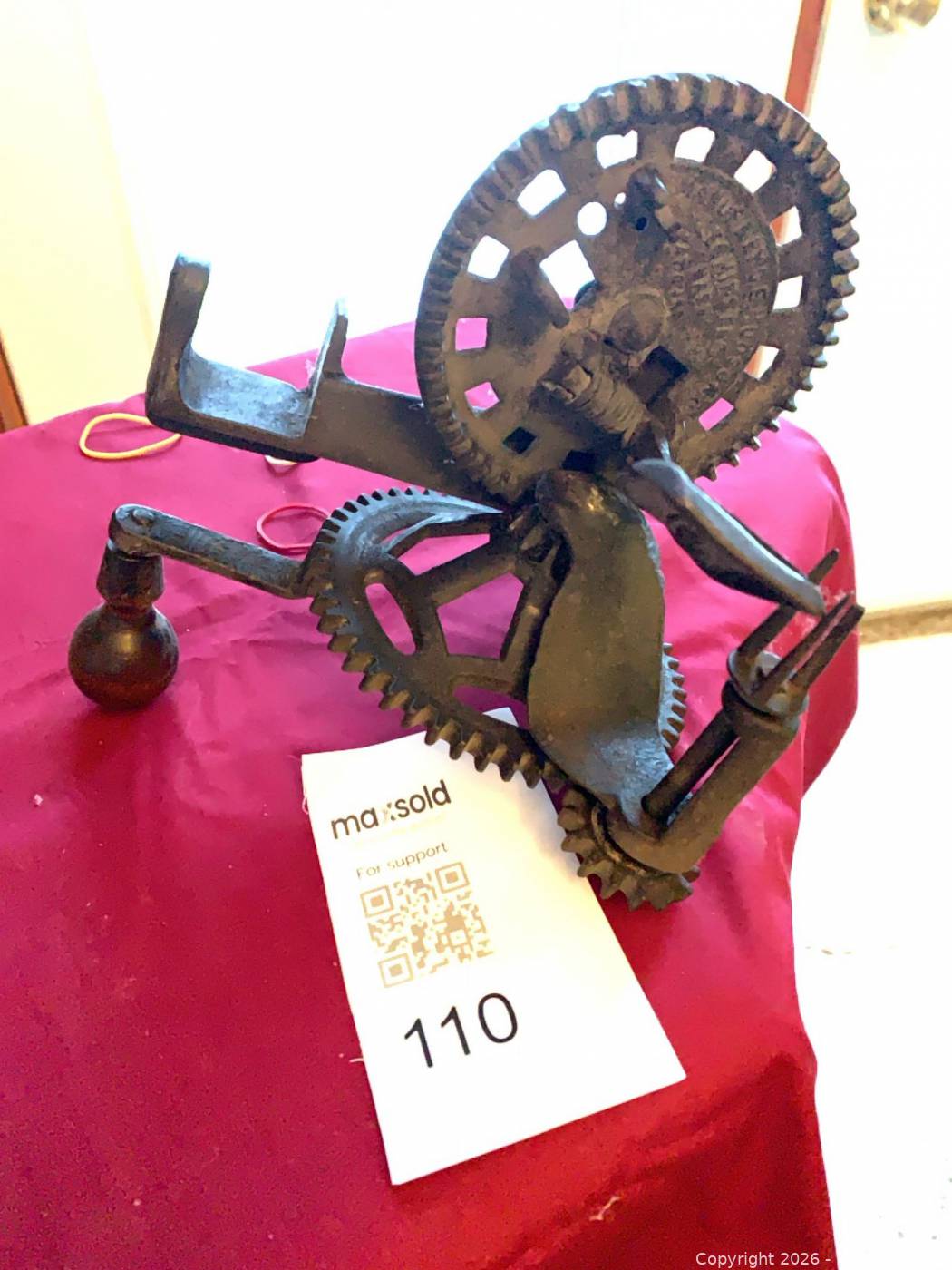 Antique Hudson Parer Co. cast iron apple peeler | Maxsold
