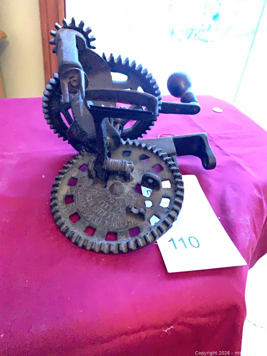 Antique Hudson Parer Co. cast iron apple peeler | Maxsold