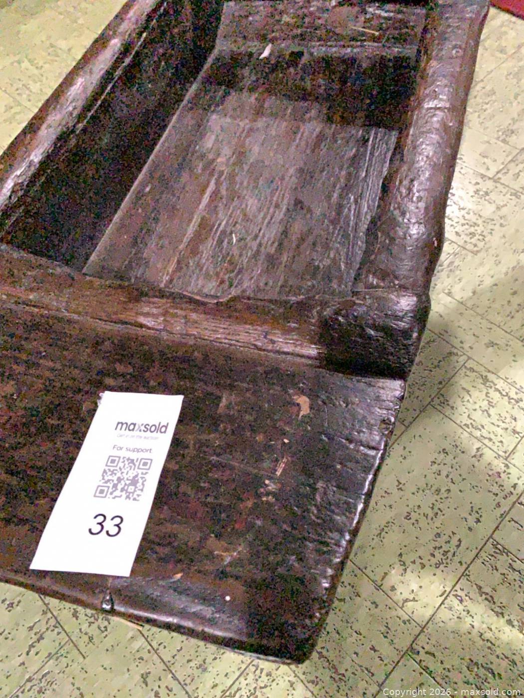 Antique wooden sled table | Maxsold