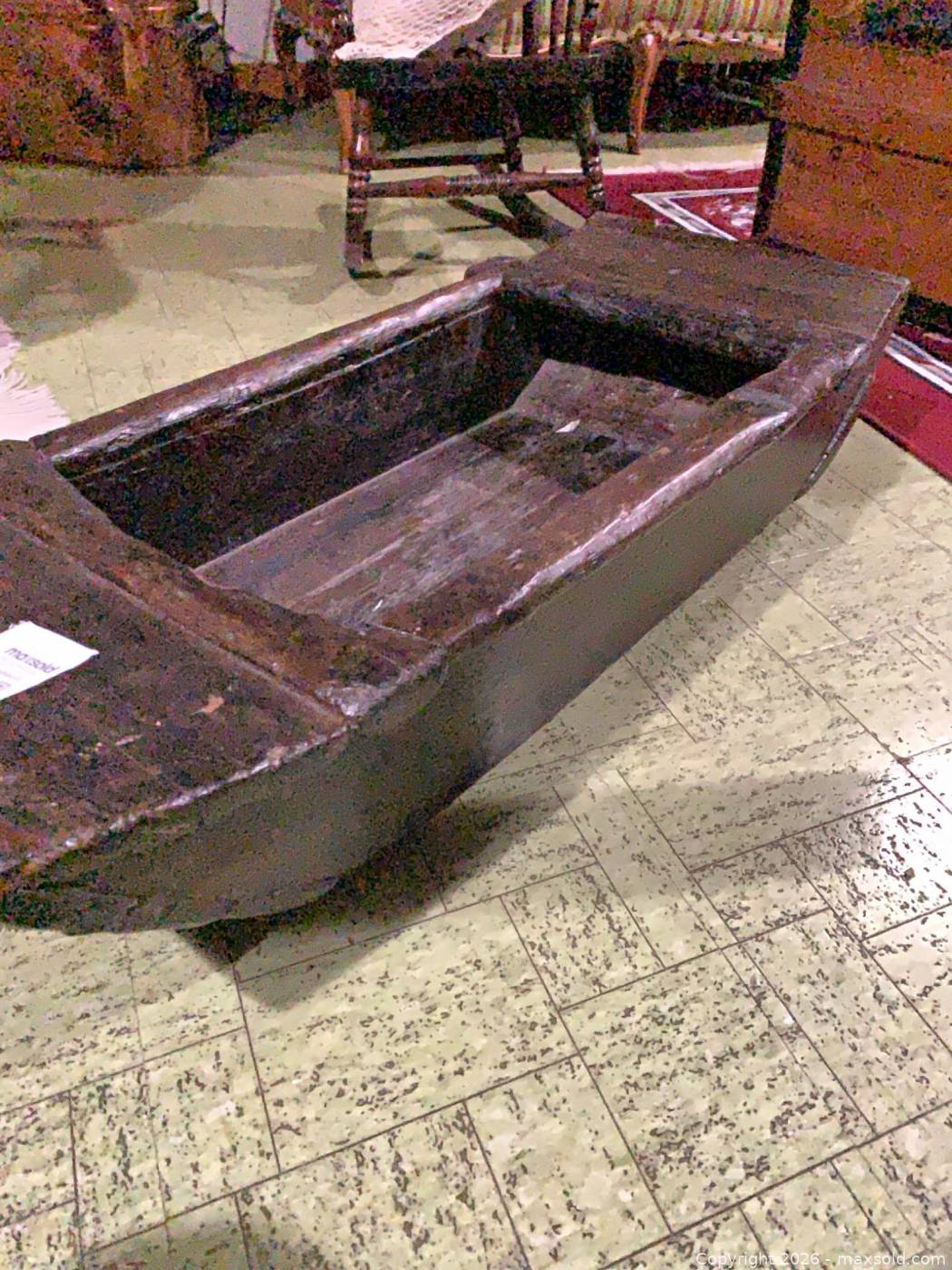 Antique wooden sled table | Maxsold