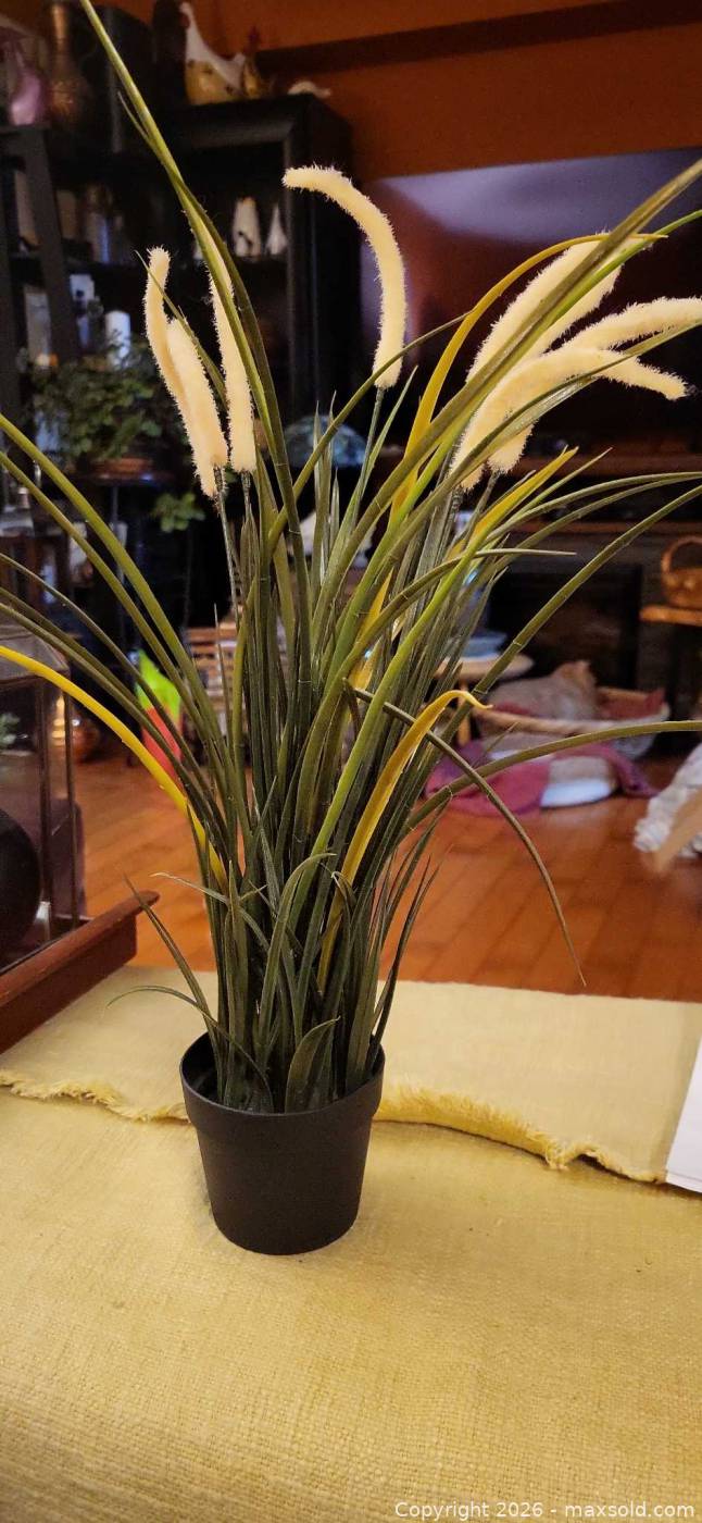 Faux Foxtail Potted Grass Arrangement | Maxsold
