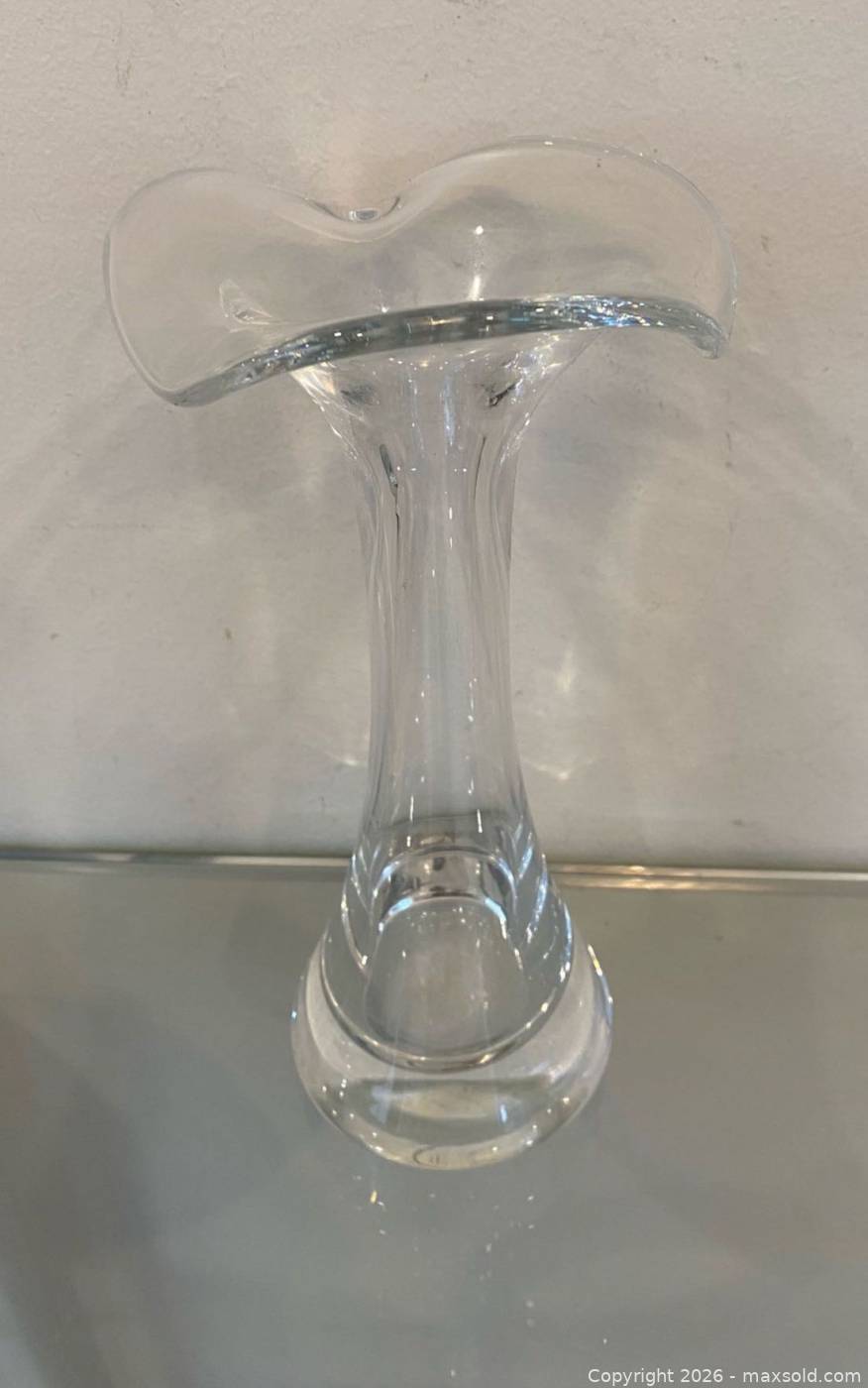 Krosno clear glass split flare bud vase | Maxsold