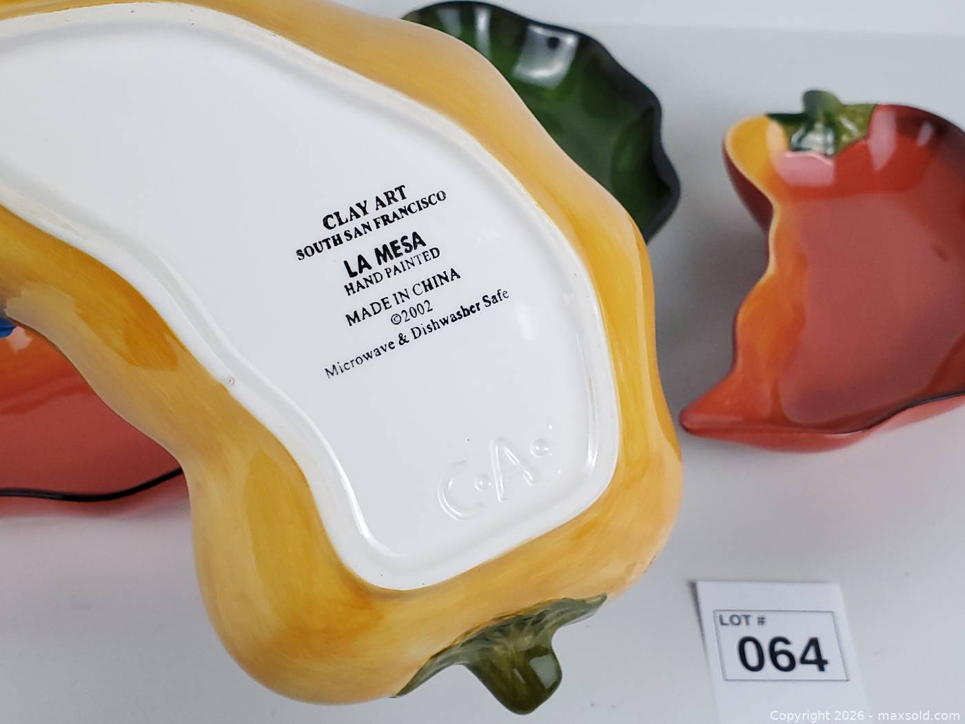Clay Art La Mesa chili pepper serving bowls set of 4 | Maxsold