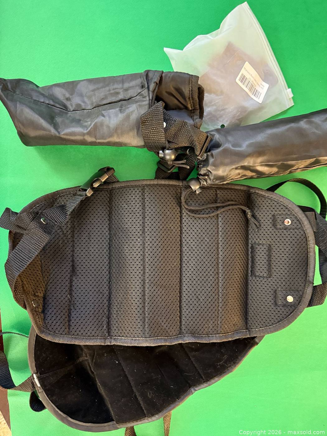 4 Black Padded Mesh Arm Slings With Chin Strap | Maxsold