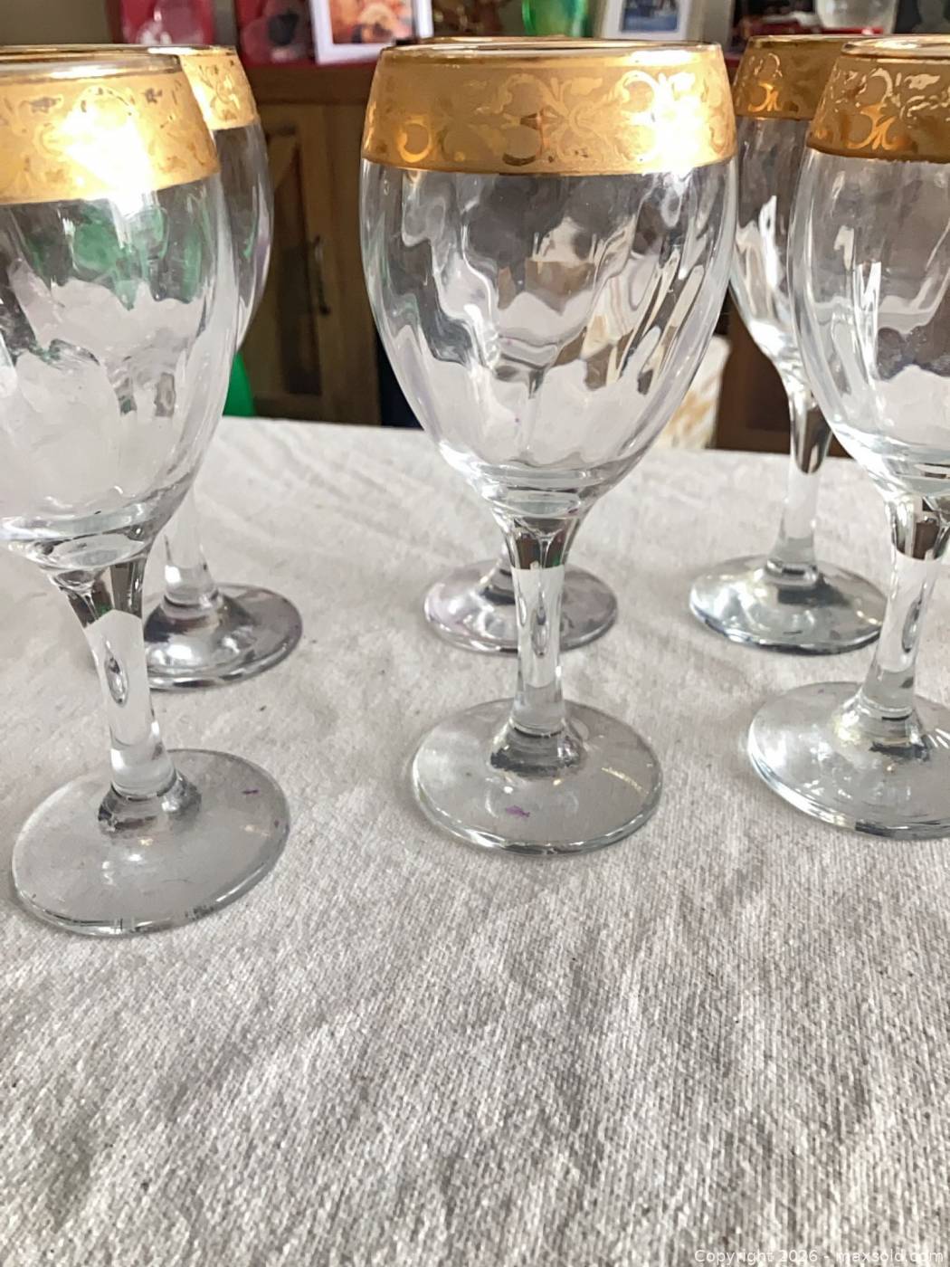 Gold-Rim Wine Glasses, Coupes and Sundae Glasses | Maxsold
